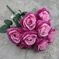 Zhuge 1 bundle of 10 simulated cream roses with 43cm long flower heads ...
