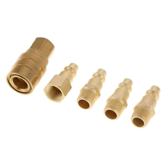 5-piece 1/4 '' NPT Compressed Air Coupling Set Quick Coupling Hose ...