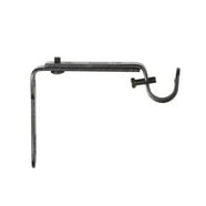 Urbanest Adjustable Rod Bracket, up to 1 1/8" Rod, Brushed Steel, Set ...