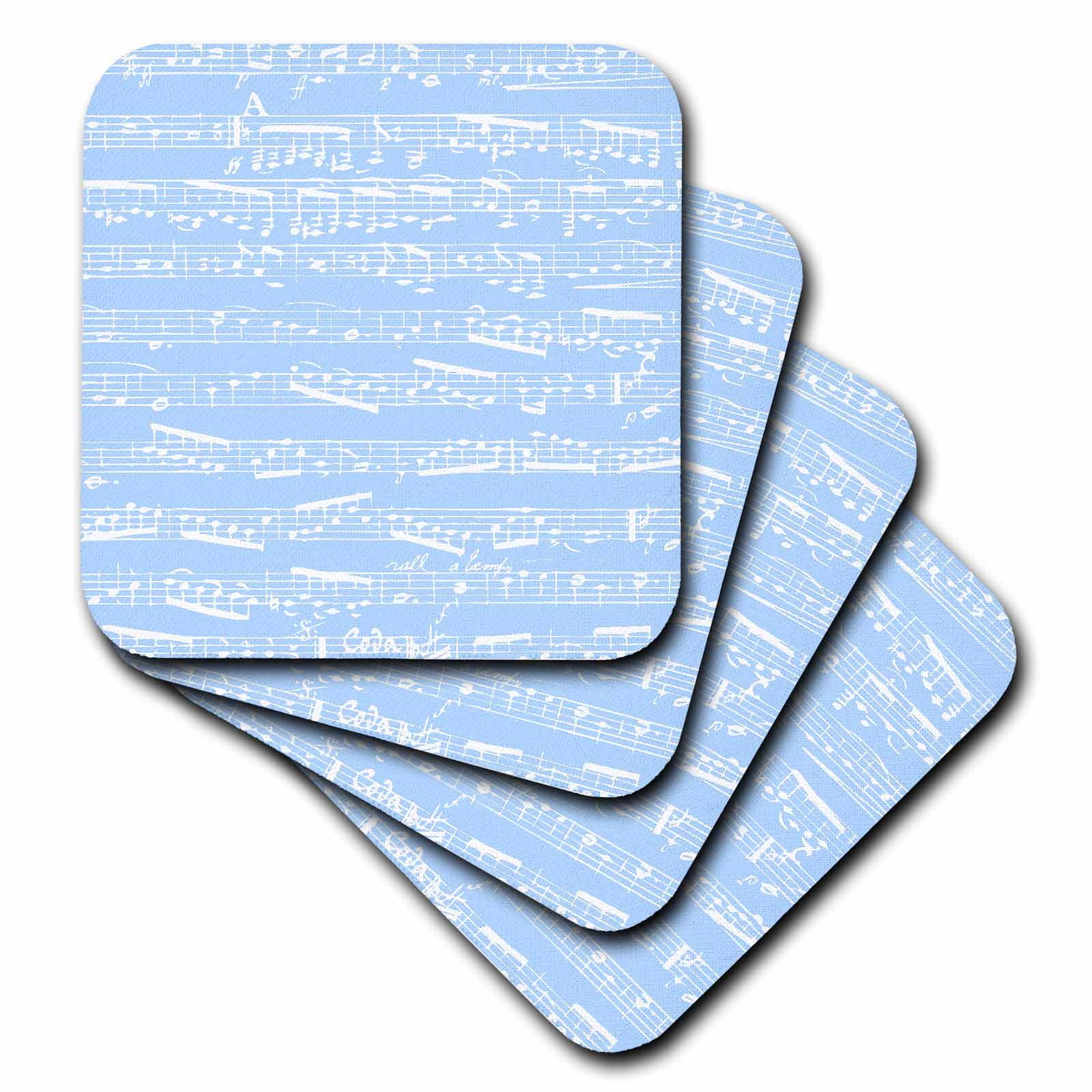 Light blue Musical notes - stylish sheet music - piano notation ...
