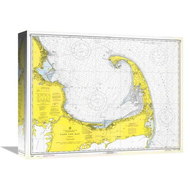 Global Gallery 16 in. Nautical Chart - Cape Cod Bay CA. 1970 Art Print ...