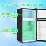 TACOOL 2.5Cu.ft Small Refrigerator Mini Fridge for Dorm with Drink ...