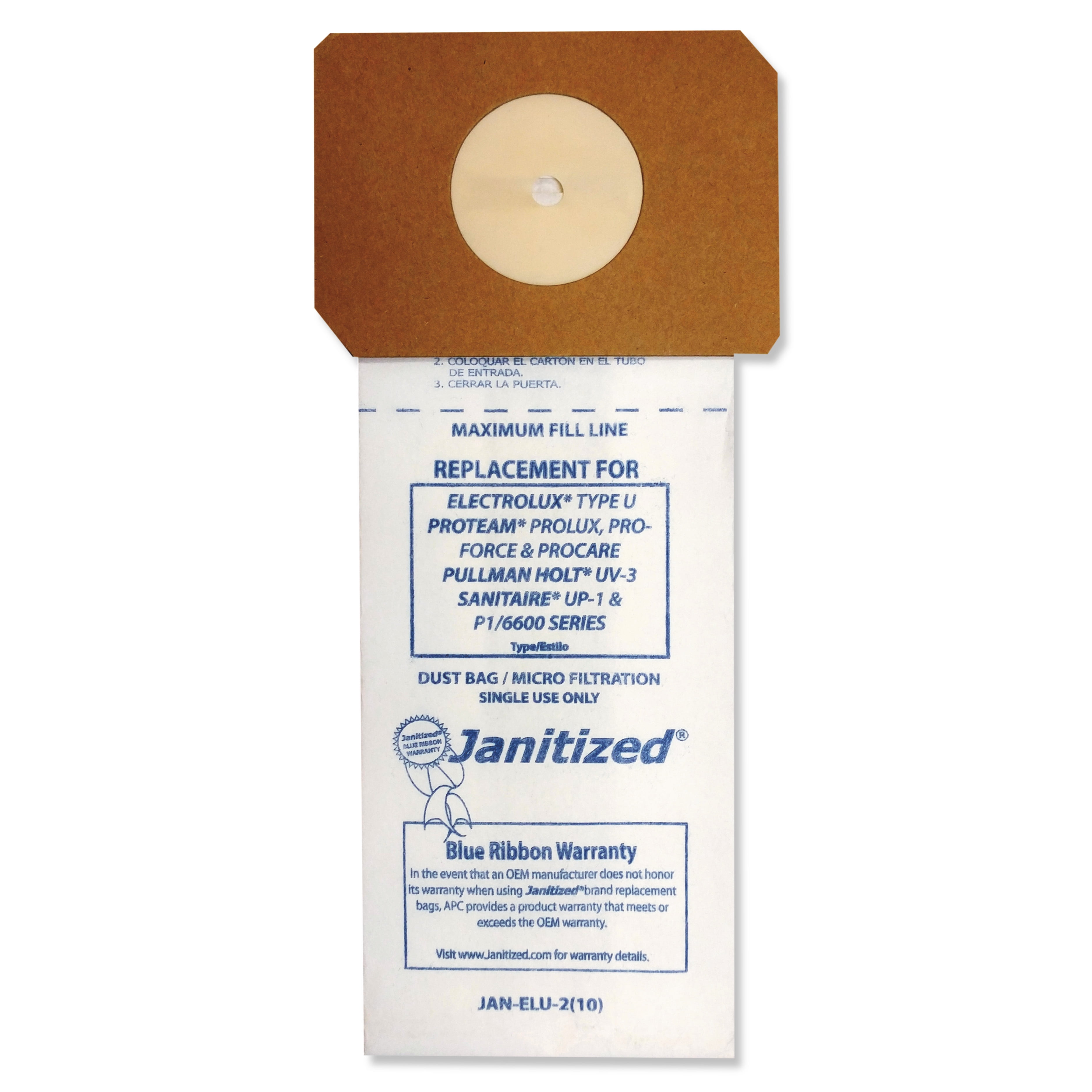 Janitized Vacuum Filter Bags Designed to Fit Electrolux Type U Upright ...