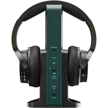 Wireless TV Headphones with 2.4G Digital RF Transmitter, Hi-Fi Over-Ear ...