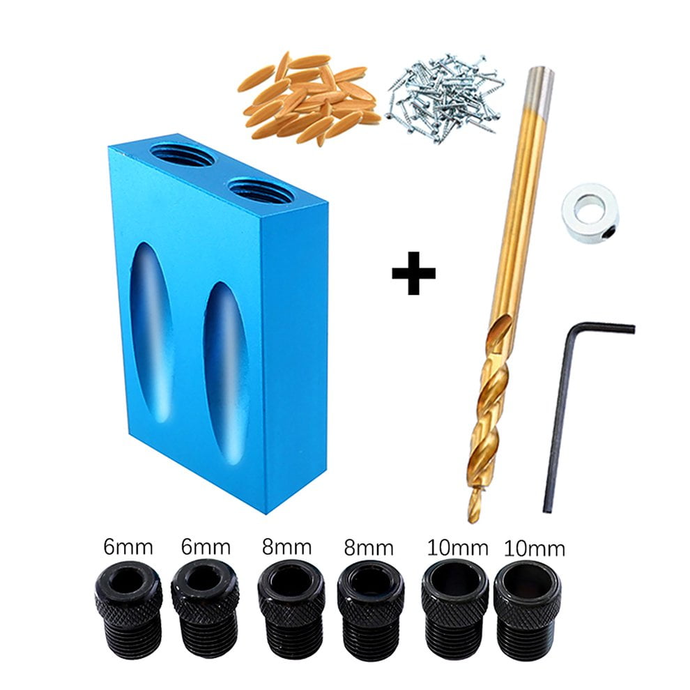 Wood Angle Drill Guide Locator Drilling Self-Centering Puncher Doweling ...