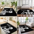 Area Rugs 5'x7', Halloween Skeleton Carpet Runner Indoor Outdoor Rugs ...