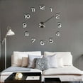 3D Frameless Wall Clock Stickers DIY Wall Decoration for Living Room ...