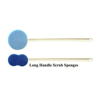Norco 22-inch Contoured Long Handle Bath Sponge, Hand Held Shower Scrub ...