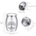 Column Zinc Alloy Cremation Urn with Velvet Packing Pouches Polishing ...
