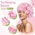 Oversized Satin Bonnet with Big Bow, Wide Elastic Edge Silky Night ...