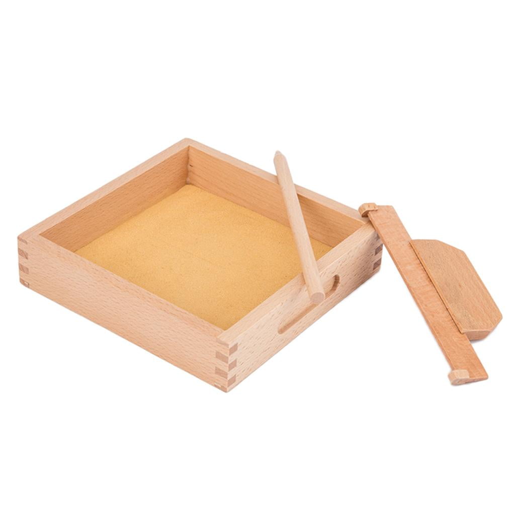 Montessori Letter Formation Tray with Wooden Pen Montessori Educational ...