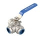 3 Way Isolation Valve, DN20 Ball Valve, Stainless Steel SUS304 Pipe ...