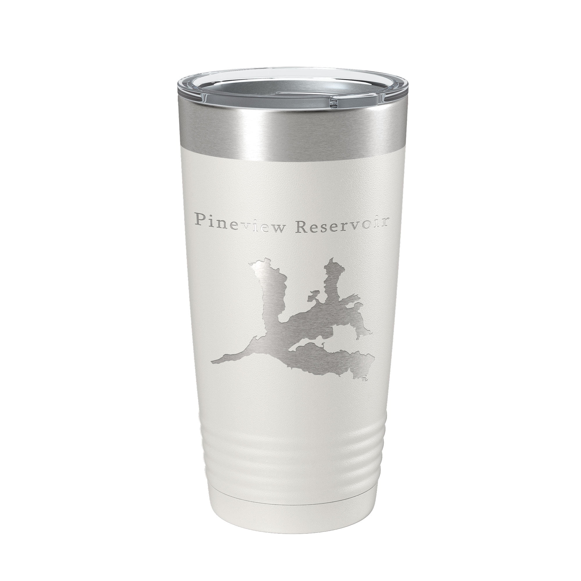 Pineview Reservoir Tumbler Lake Map Travel Mug Insulated Laser Engraved ...