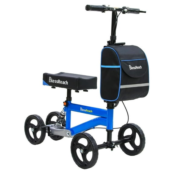 Roscoe Medical Knee Walker Scooter with Basket and Padded Seat ...