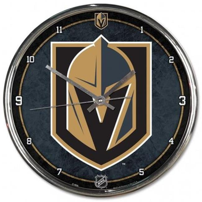 Vegas Golden Knights Clock Round Wall Style Chrome - Walmart.com