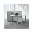 Easy Office 60W 2 Person Cubicle Desk with 45H Panels in White ...