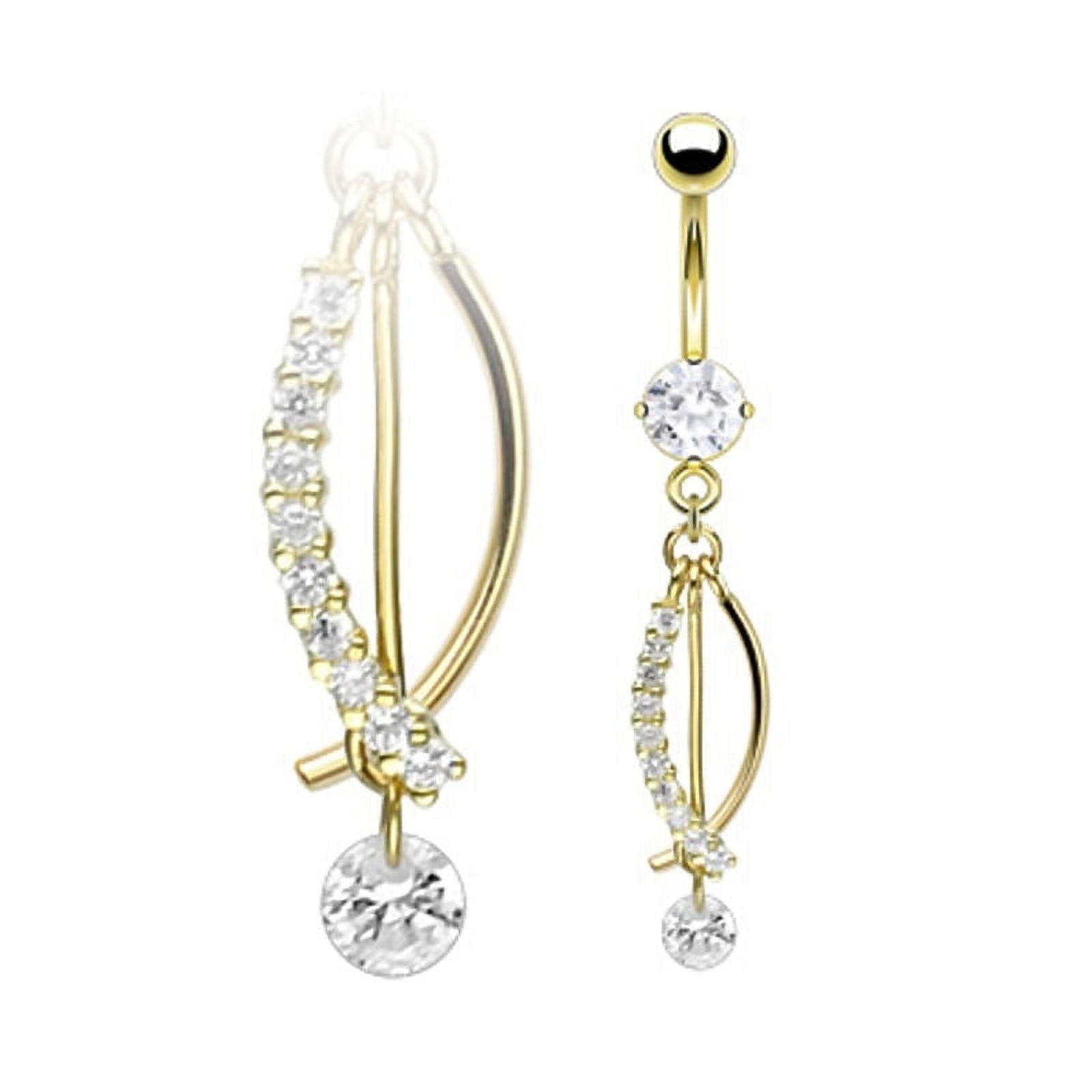 Click here for Bodyjewelryonline 14k Gold Navel Ring - J Fish Dan... prices