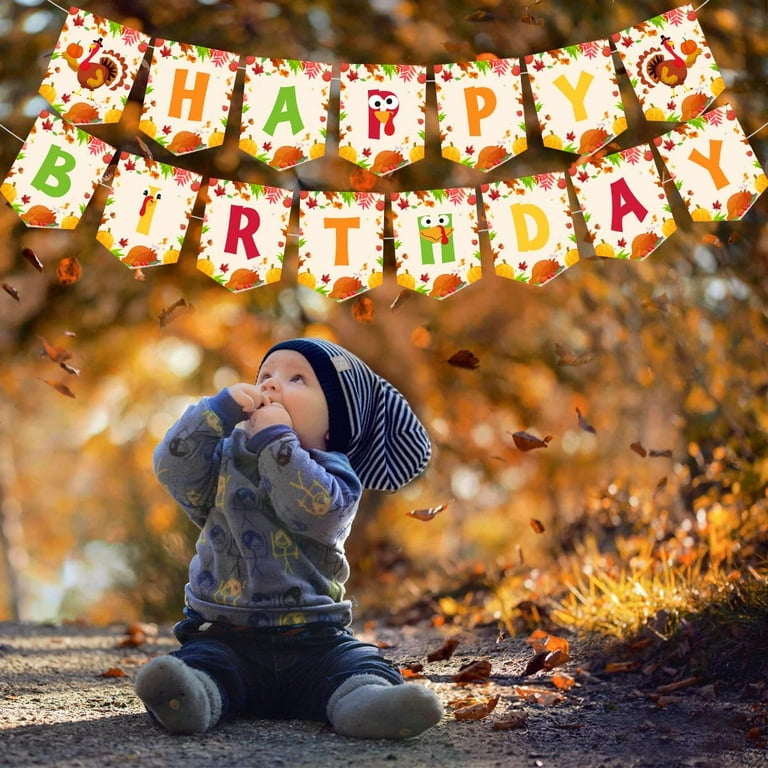 Fall Themed Birthday Banner