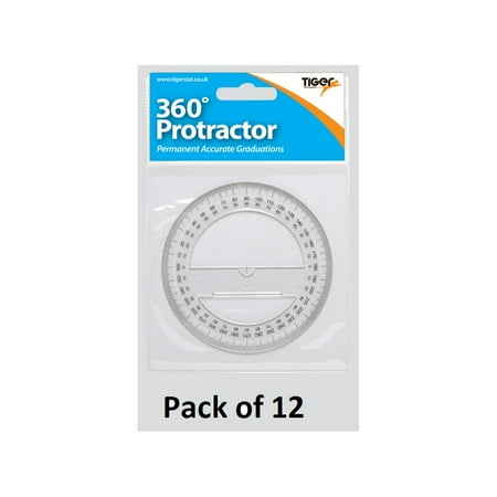Tiger Stationery Circular Protractor (Pack of 12) | Walmart Canada