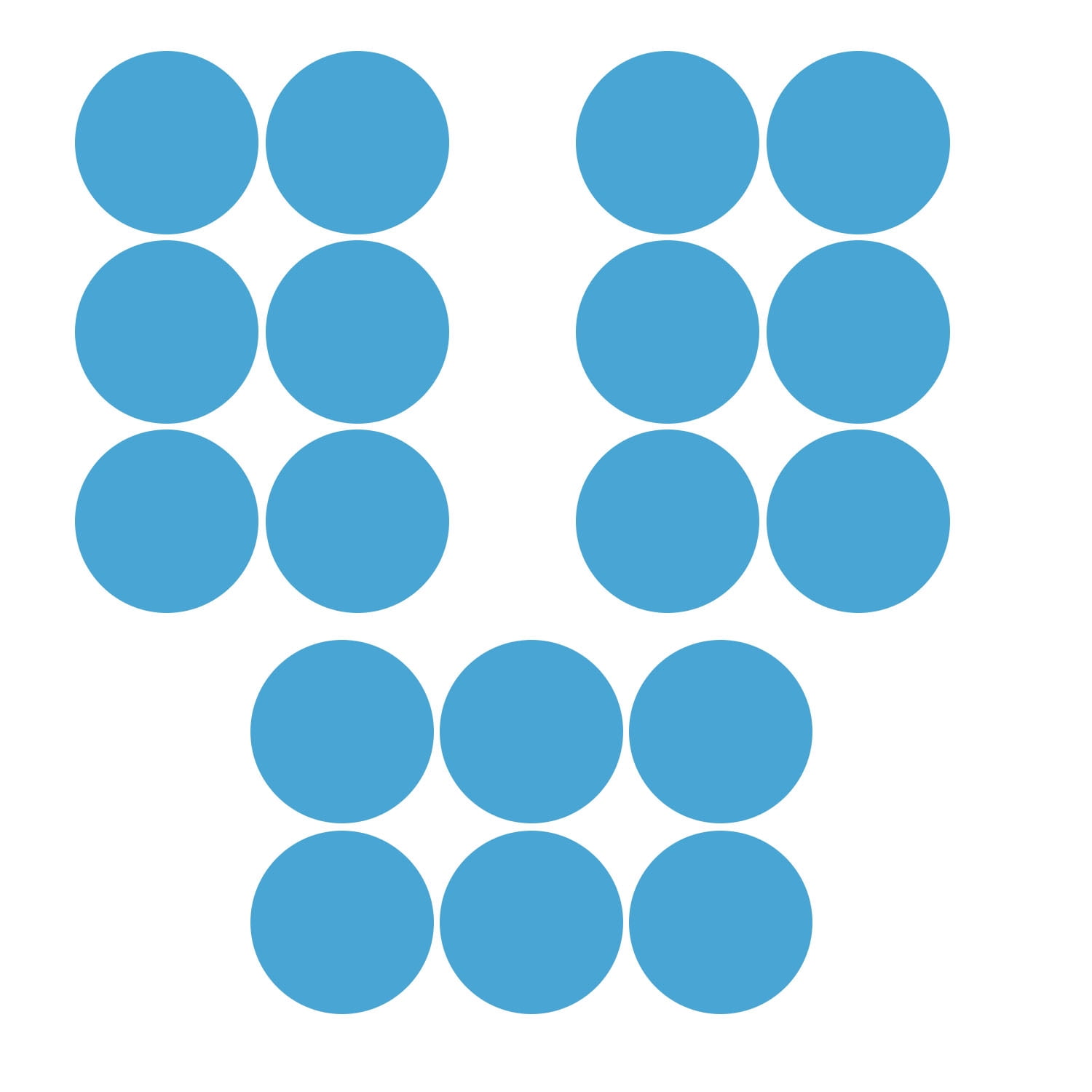 LiteMark 3.5 Inch Baby Blue Vinyl Removable Dot Classroom Floors ...