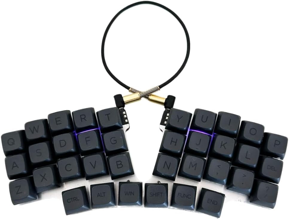 Teclado Hard-tochooseone, ergonómico, dividido, 36 teclas, QMK RGB ...