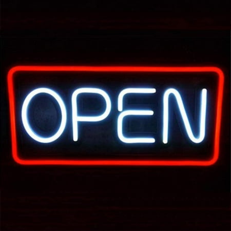 SAYDY Ultra Bright, LED Neon Open Sign, Adjustable Flashing Speed, and ...