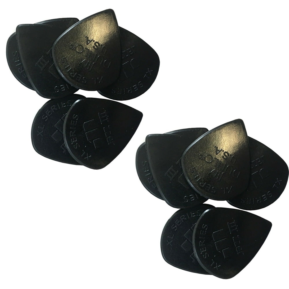 Dunlop Guitar Picks 12 Pack Black Jazz III XL 47PXLS - Walmart.com