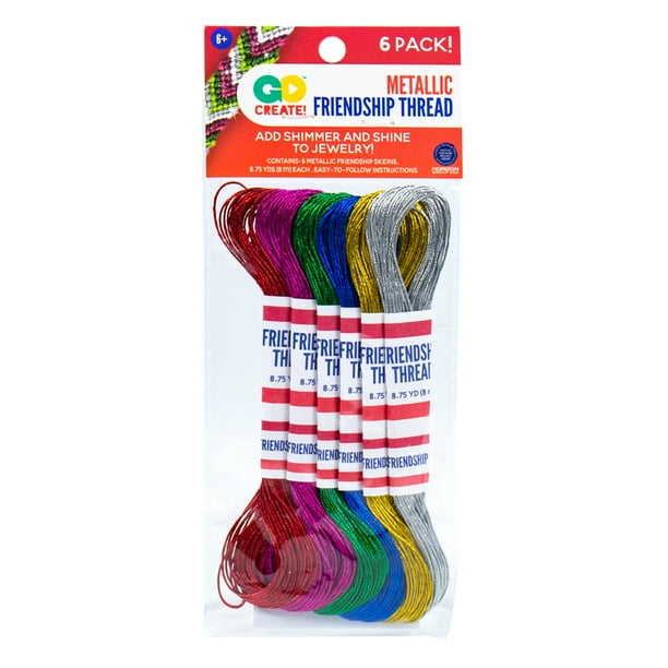 Go Create Metallic Friendship Thread, 6 ct. - Walmart.com - Walmart.com