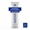 Native Unscented Mineral Sunscreen Lotion SPF 30, 5 oz, Broad Spectrum ...