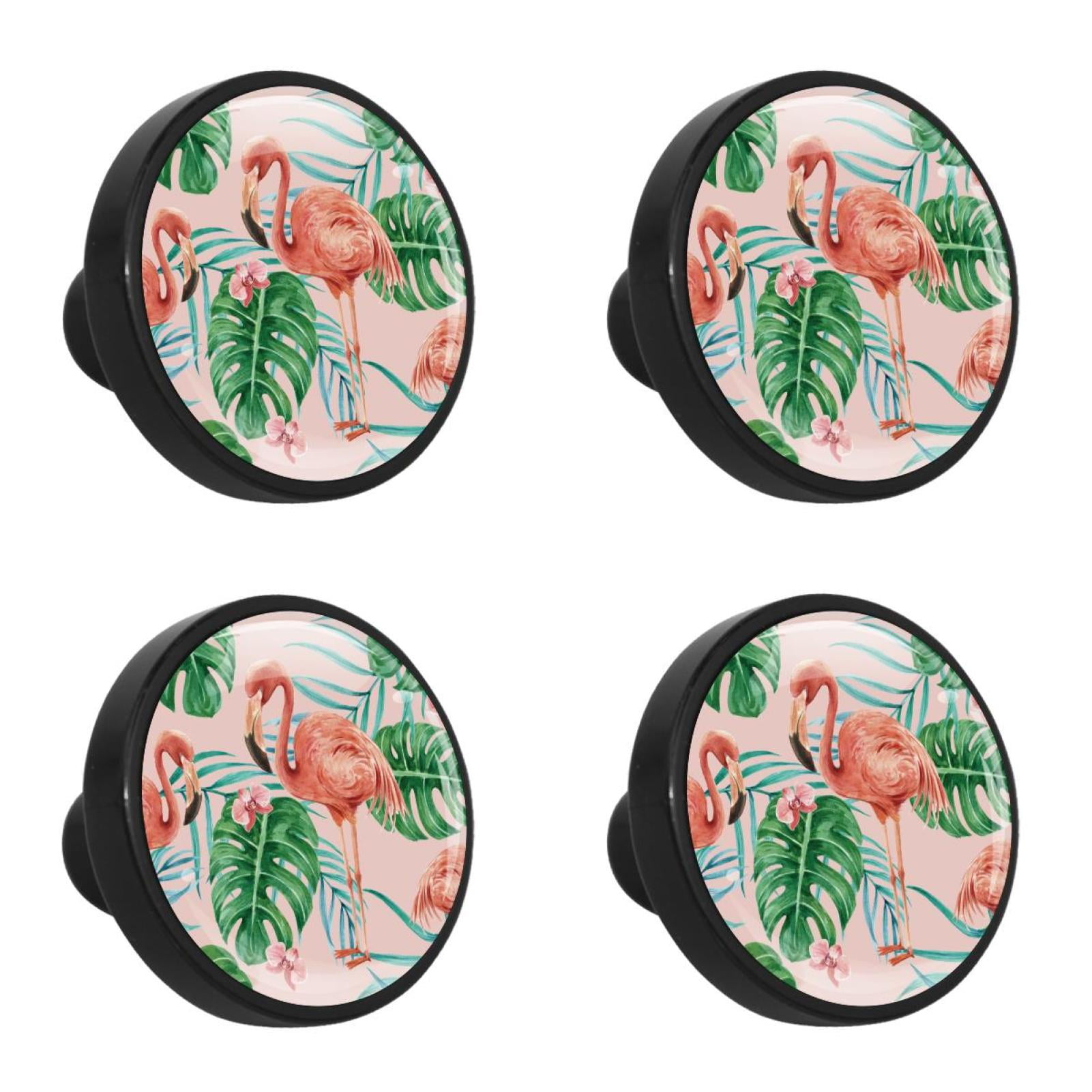 4 Pcs Flamingo Knobs for Kitchen Cabinet Cupboard Dresser Bookcase ...