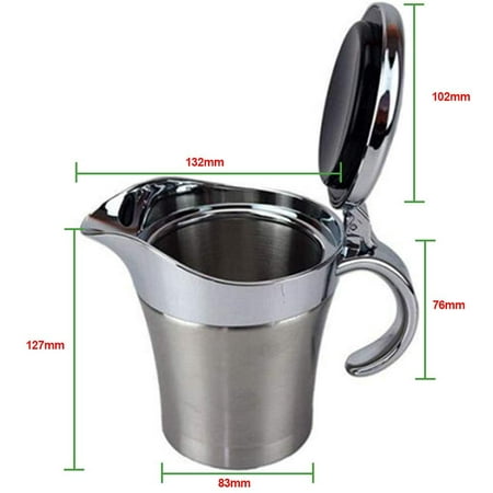 500ml Stainless Steel Sauce Jug Double Insulated Thermal Gravy Boat ...