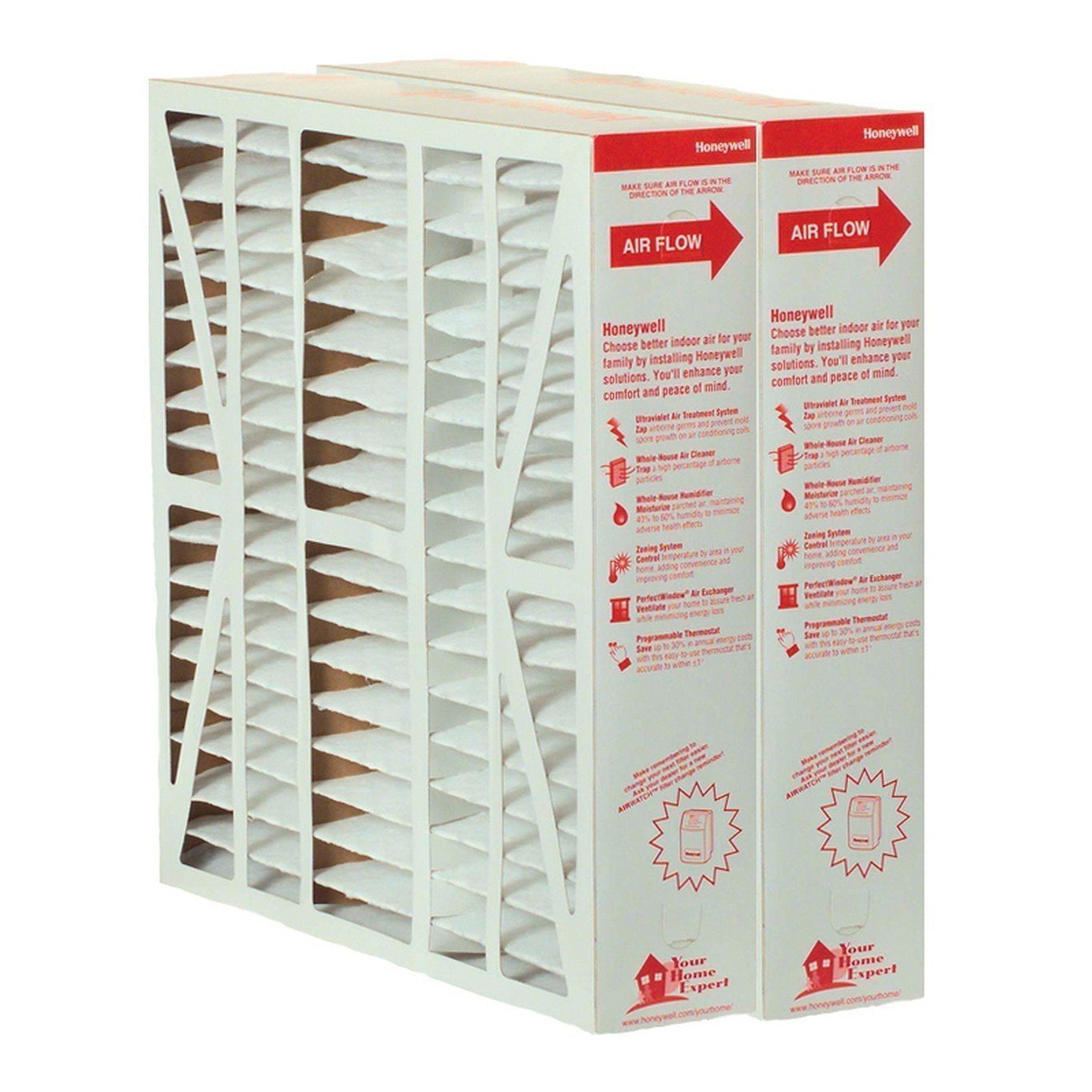 Honeywell FC100A1037 (2-Pack) - 20" x 25" x 4" Pleated Air Filter, MERV ...