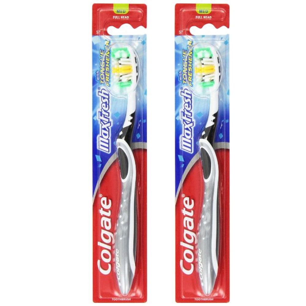(2 Pack) Colgate Max Fresh Full Head Toothbrush, Medium - Walmart.com