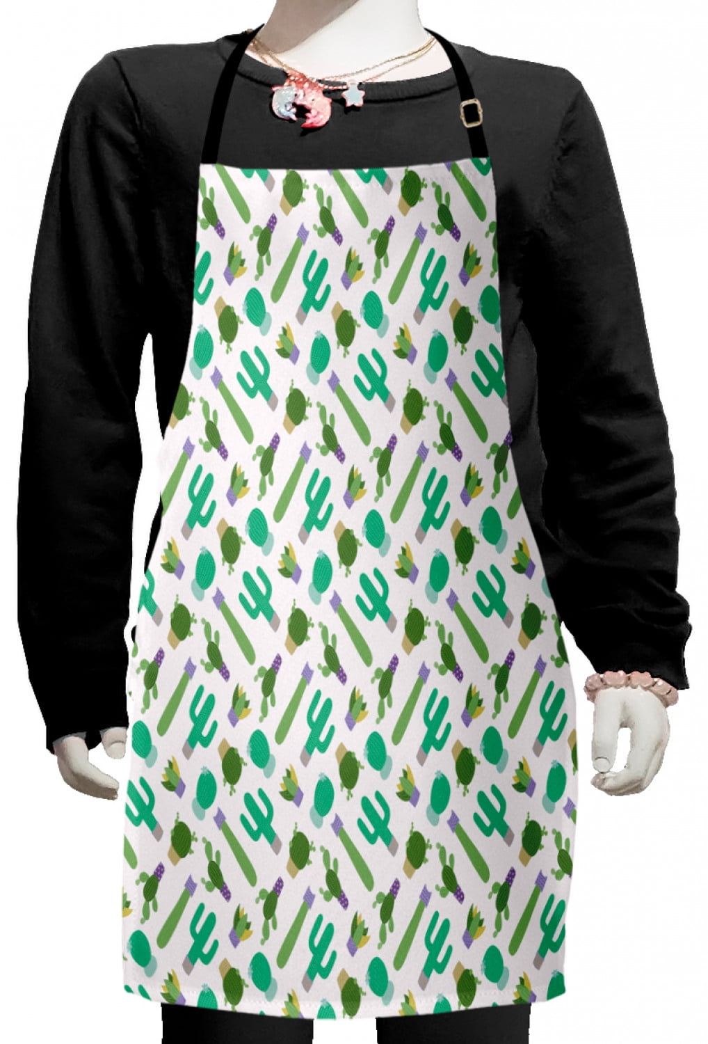 Cactus Kids Apron, Upside down Plants Graphic Design Gardening Greenery ...