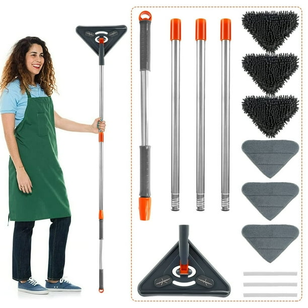 EIMELI 360°Degree Rotatable Adjustable Triangular Cleaning Mop Home ...