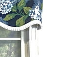 RLF Home Hydrangea Ruffled Provance Valance, Flowered Drapery for Living Room Decor, 3in Rod ...