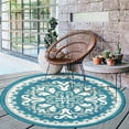 Yamaziot 6' Outdoor Rugs, Round Patio Rug Reversible Mats RV Outdoor ...