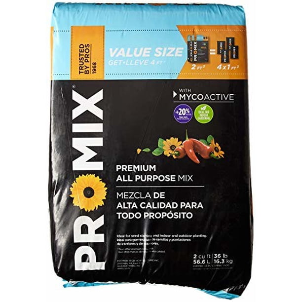 Premier Horticulture PRO-MIX Premium All Purpose MYCOACTIVE Mix, 2 CU ...