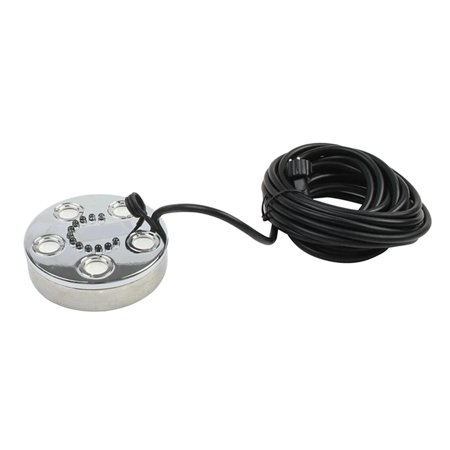 12 LED Ultrasonic Mist Maker Light Fogger Water Fountain Pond Mister ...