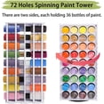 Craft Paint Storage Rack, 72 Holes Spinning Paint Storage Tower, 2oz ...