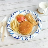 Great Value Everyday Disposable Patterned Paper Plates, 10 inch, 25 ...