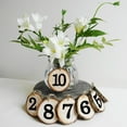 JLFNYA Wooden Table Numbers,10Pcs 1-10 Wedding Table Numbers Hanging ...