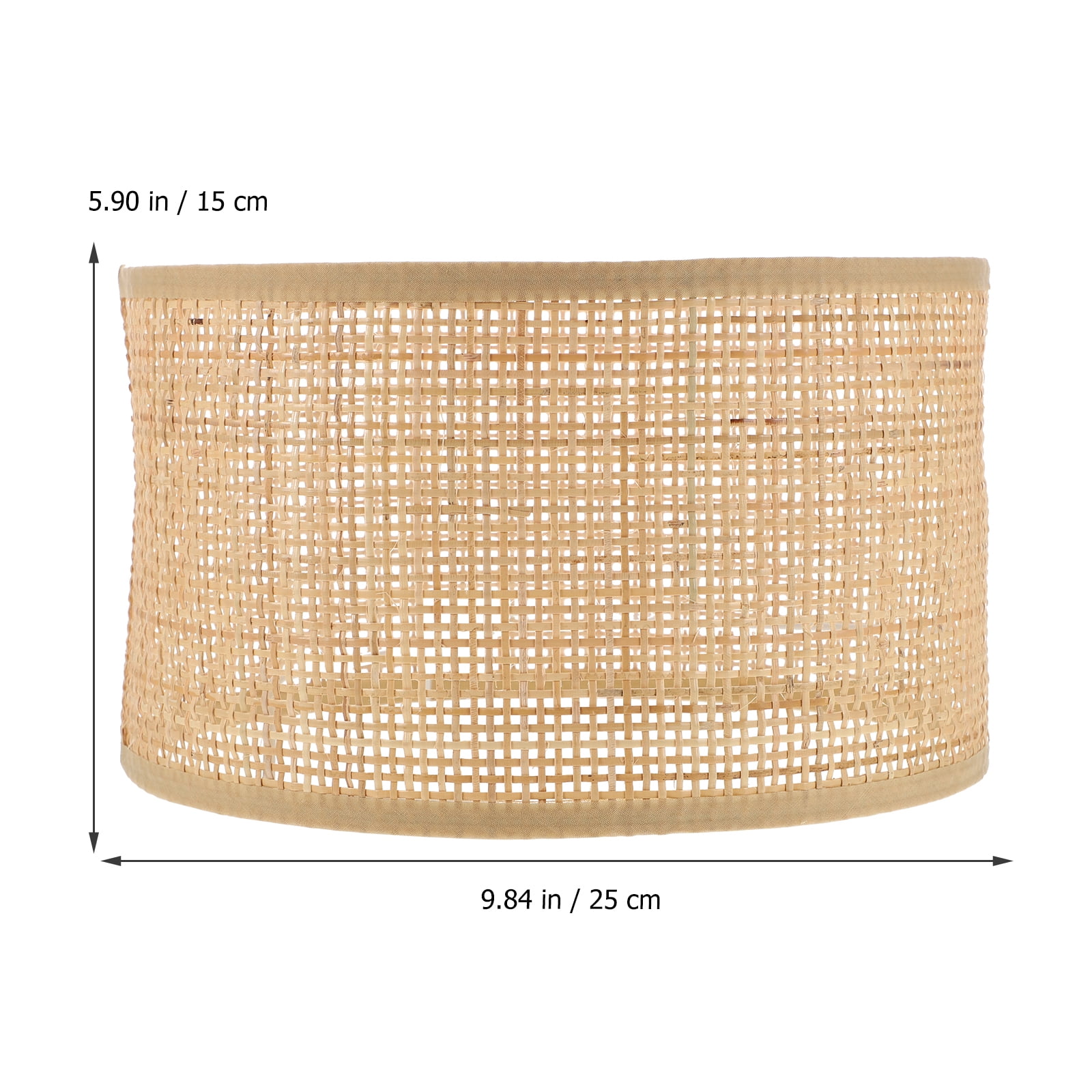Rustic Style Lampshade Rattan Weaving Hanging Lamp Cover Lampshade ...