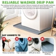 27''x27'' Washing Machine Drain Pan Silicone Mat with 0.78'' Raised ...