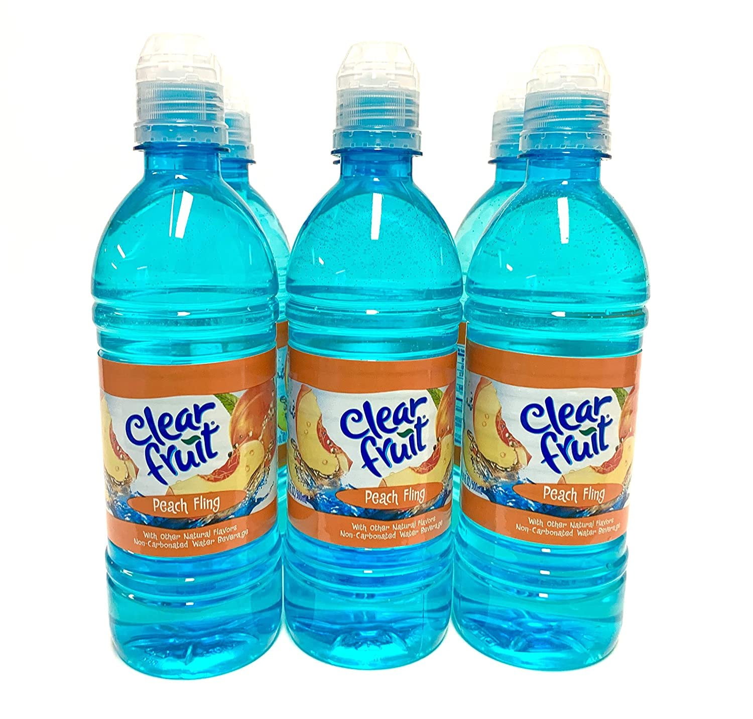 Clear Fruit Peach Fling Flavored Water 6 Pack 16.9oz Bottles - Walmart.com