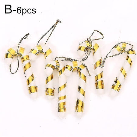 6 Pieces Of Plastic Christmas Tree Hanging Canes Christmas Party ...