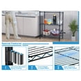 3 Tier Metal Storage Shelves Height Adjustable Standing Wire Rack ...