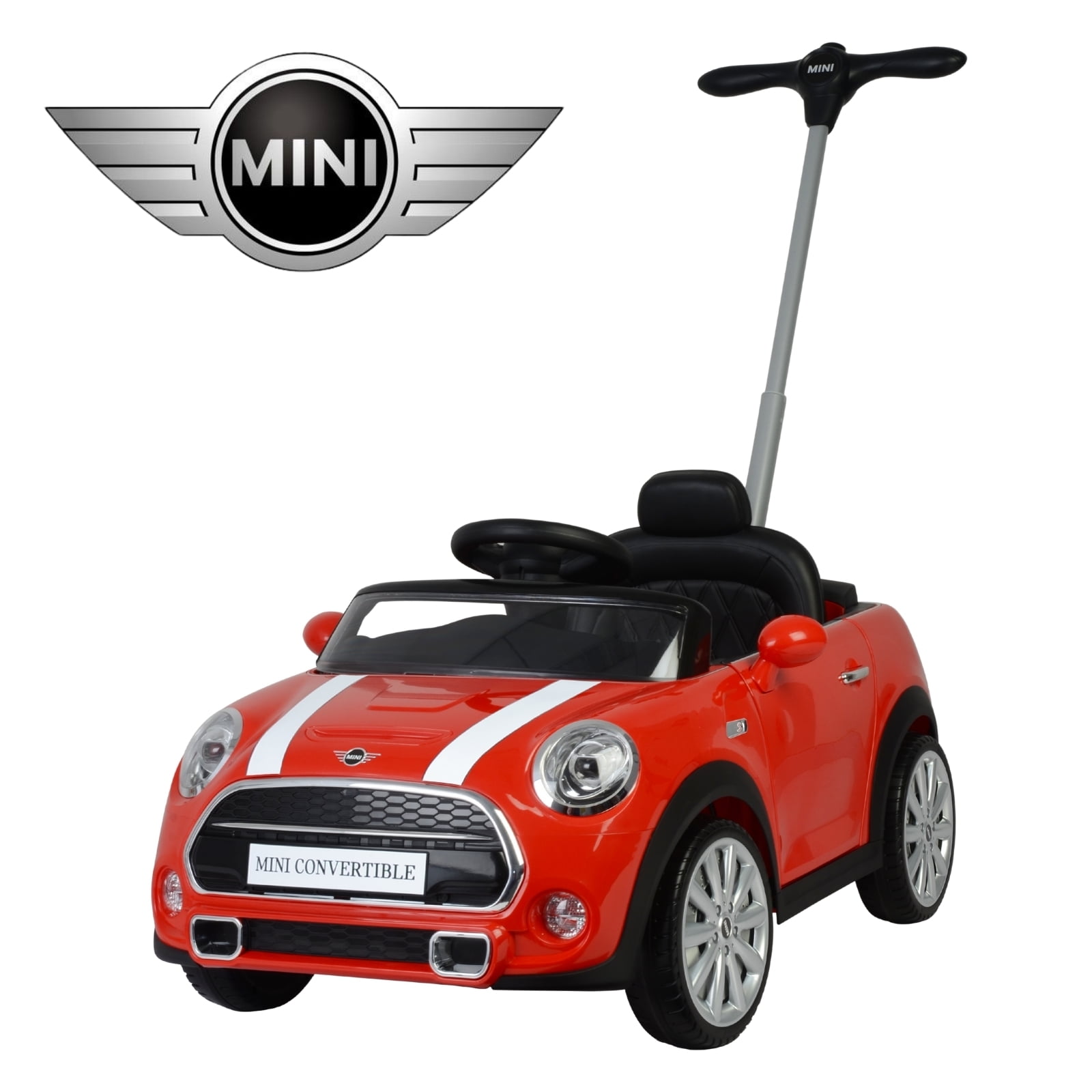 Carro montable para niños MINI COOPER Convertible 3 en 1 rojo con ...
