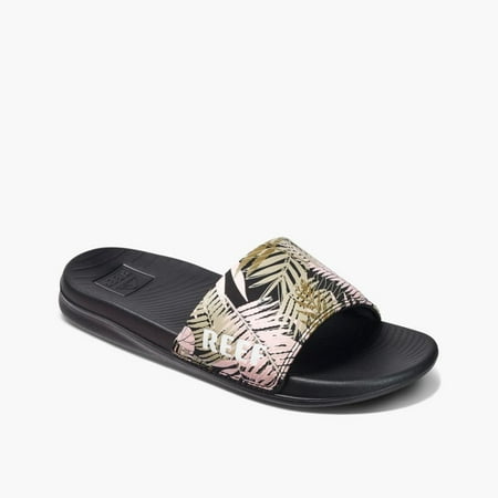 Reef Women REEF ONE SLIDE BLACK SHADED PALMS SANDAL | Walmart Canada