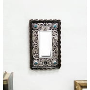 Set of 2 Western Tooled Floral Turquoise Wall Single Toggle Switch ...